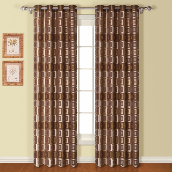 Union Square Modern Square Grommets Top Curtain Panel | ShopBedding.com