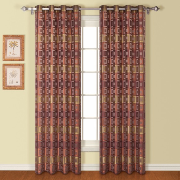 Union Square Modern Square Grommets Top Curtain Panel | ShopBedding.com